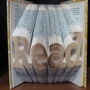 Folded Book Art- Read - Etsy