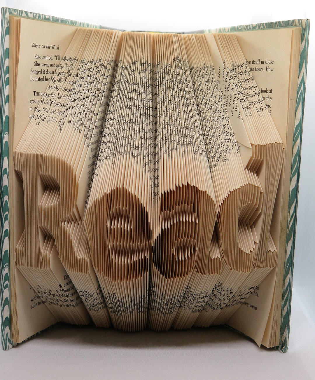 Folded Book Art- Read - Etsy