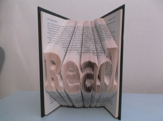 Folded Book Art Read | Etsy
