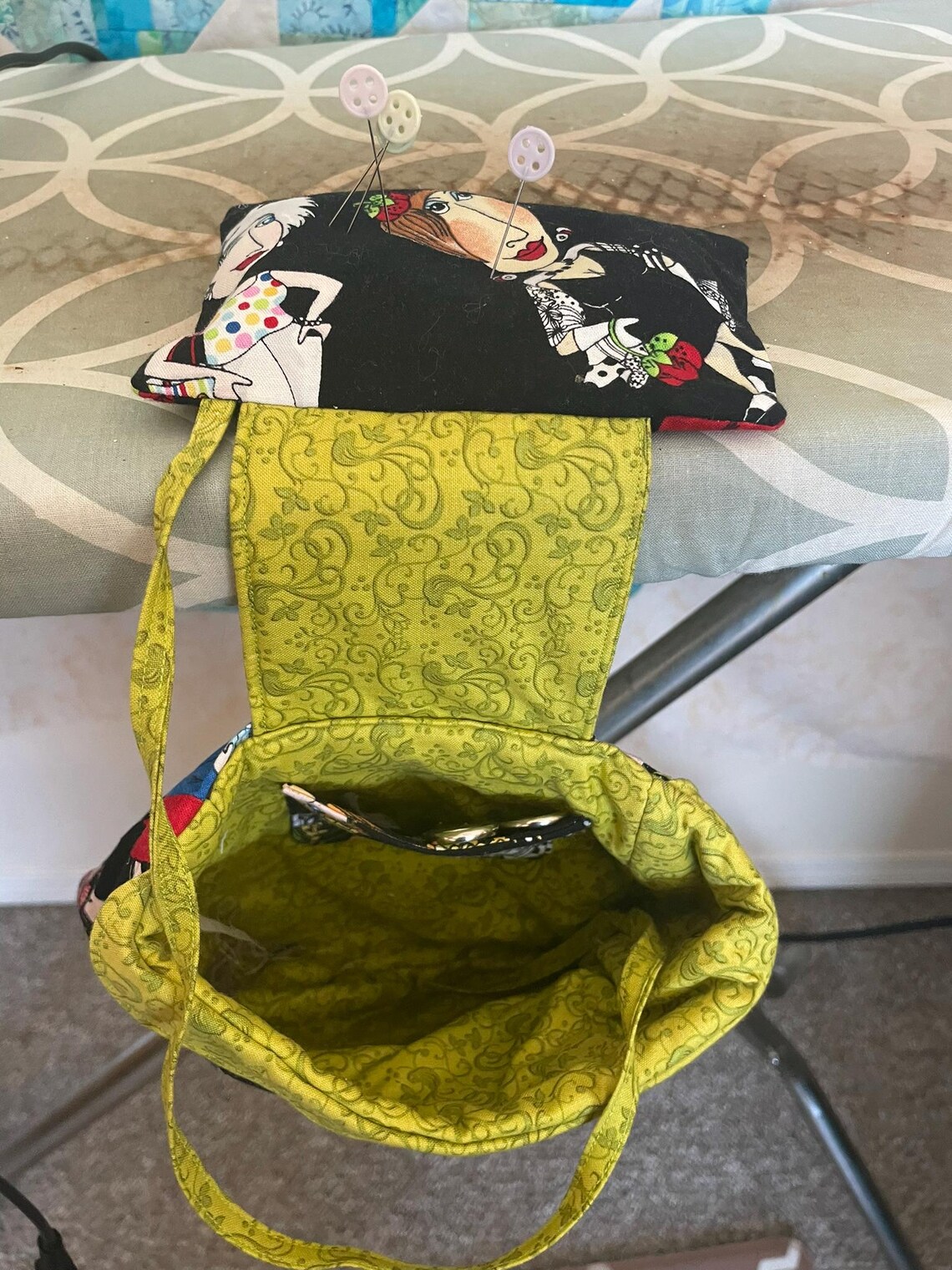 Weighted Pin Cushion With Thread Catcher and Storage Bag – Handmade ...