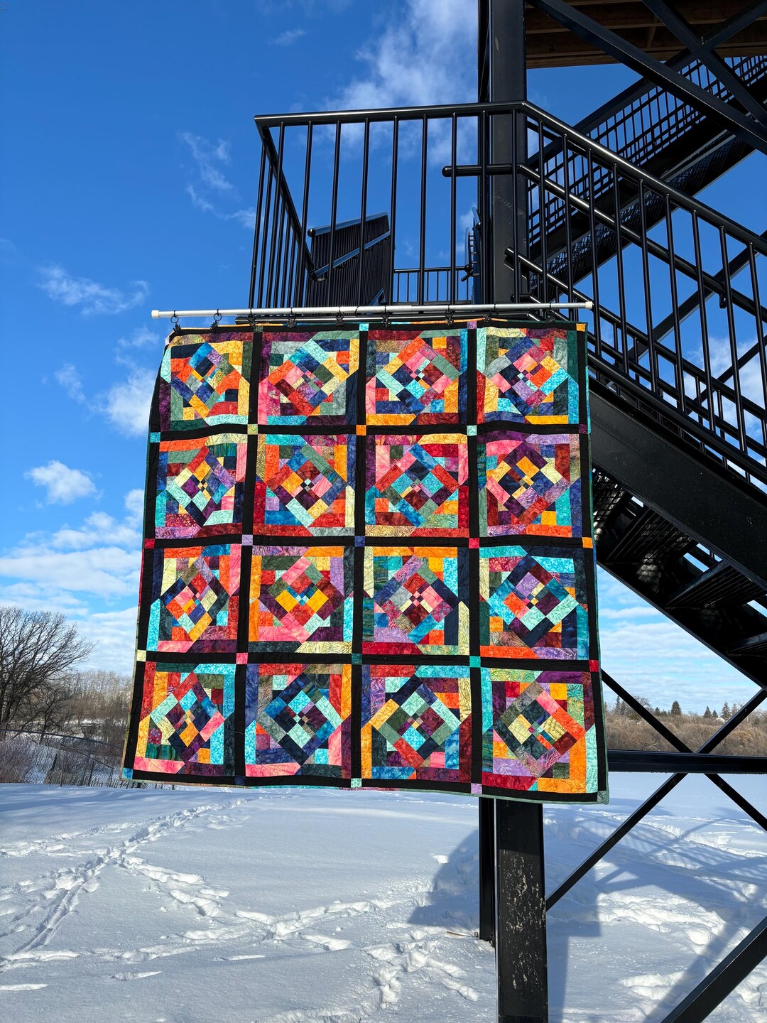 Iconic Baby Quilt – Bright Crib Quilt Gift for Newborn | Handmade ...