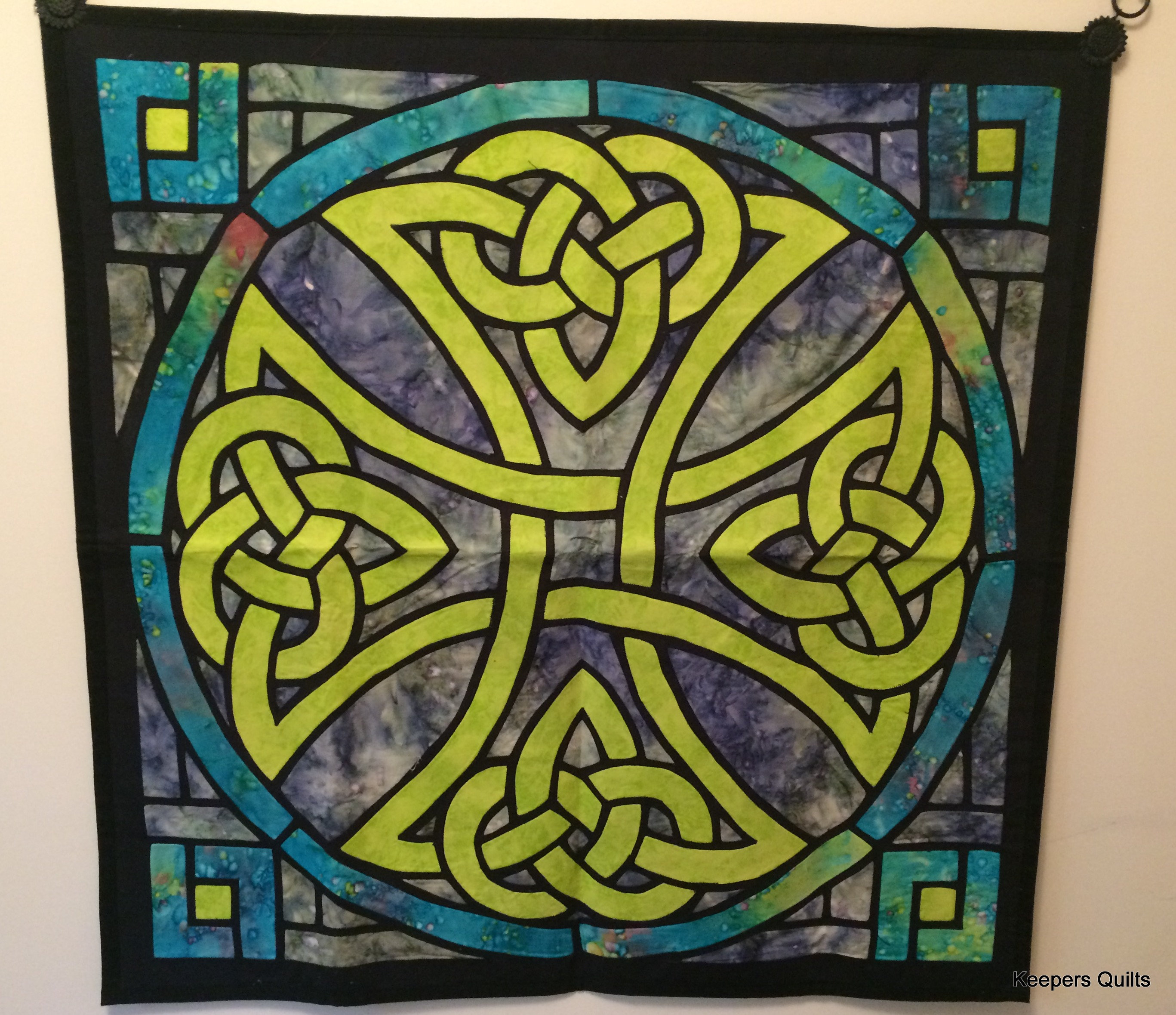 Celtic Knot Fabric Stained Glass Wall Hanging Living Room - Etsy