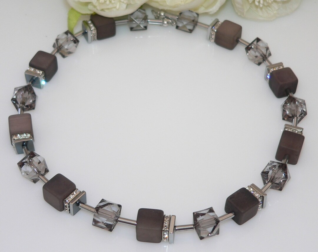 Chain, Necklace, Collier, Cube Chain, Necklace, Cube, Polaris, Glass ...