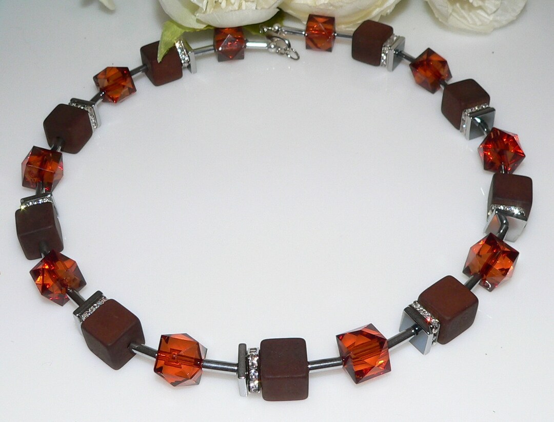 Chain, Necklace, Collier, Cube Chain, Necklace, Cube, Polaris, Glass ...