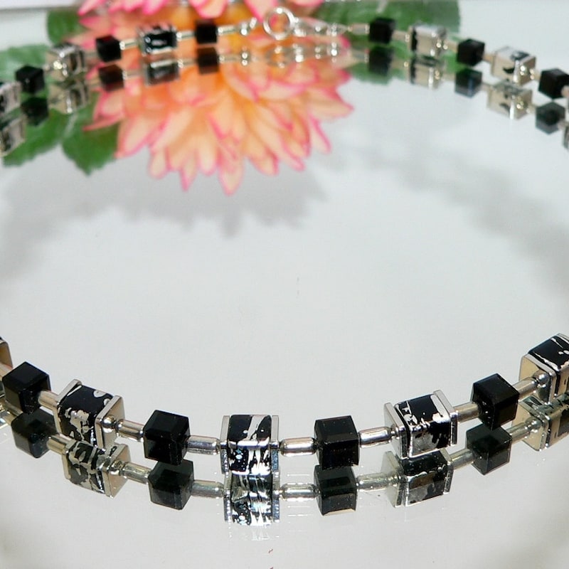 Silver Cube Necklace - Etsy