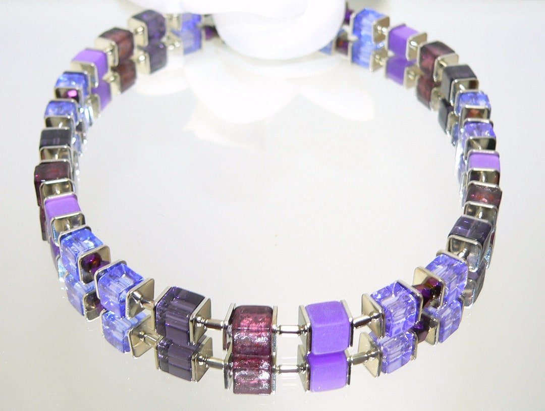 Chain, Necklace, Choker, Cube Necklace, Glass Cubes, Acrylic Cubes ...