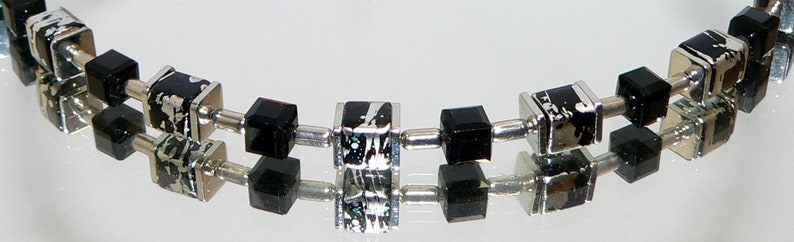 Chain, Necklace, Collier, Chain of Cubes, Cube, Glass Cube, Crystal ...