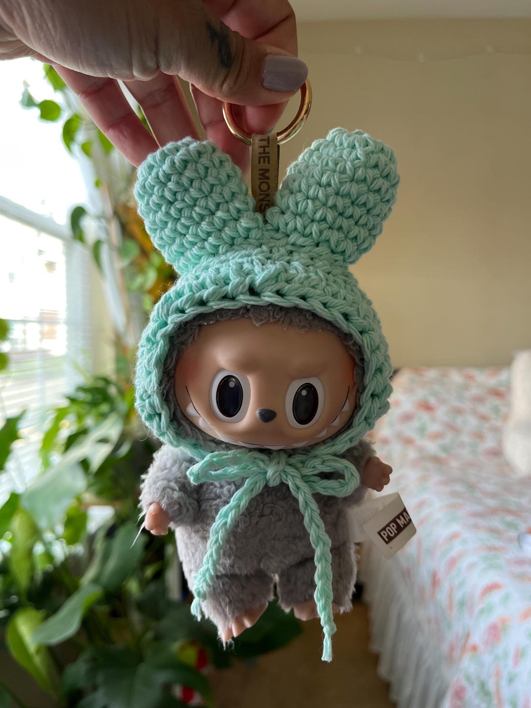 Crochet Bunny Hat Handmade Accessories for Popmart Figurines - Etsy