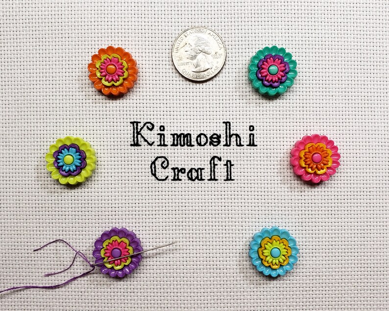 Totally Rad Funky Flower Needle Minder | Multiple Styles Available ...