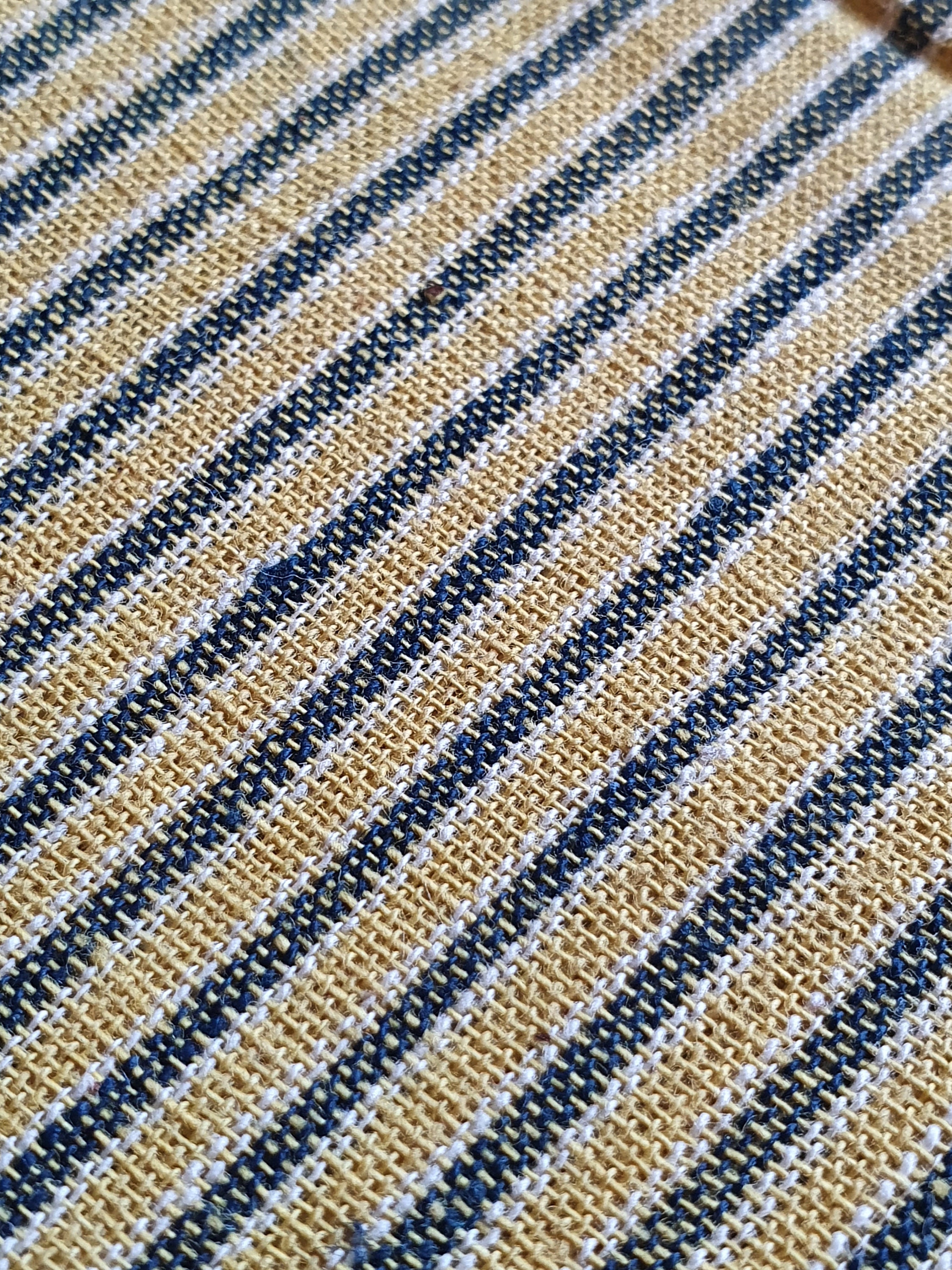 Yellow, Ecru and Dark Indigo Stripes - Etsy UK
