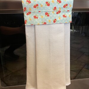 Floral Hanging Kitchen Towel, Oven Handle Hanging Kitchen Towel ...