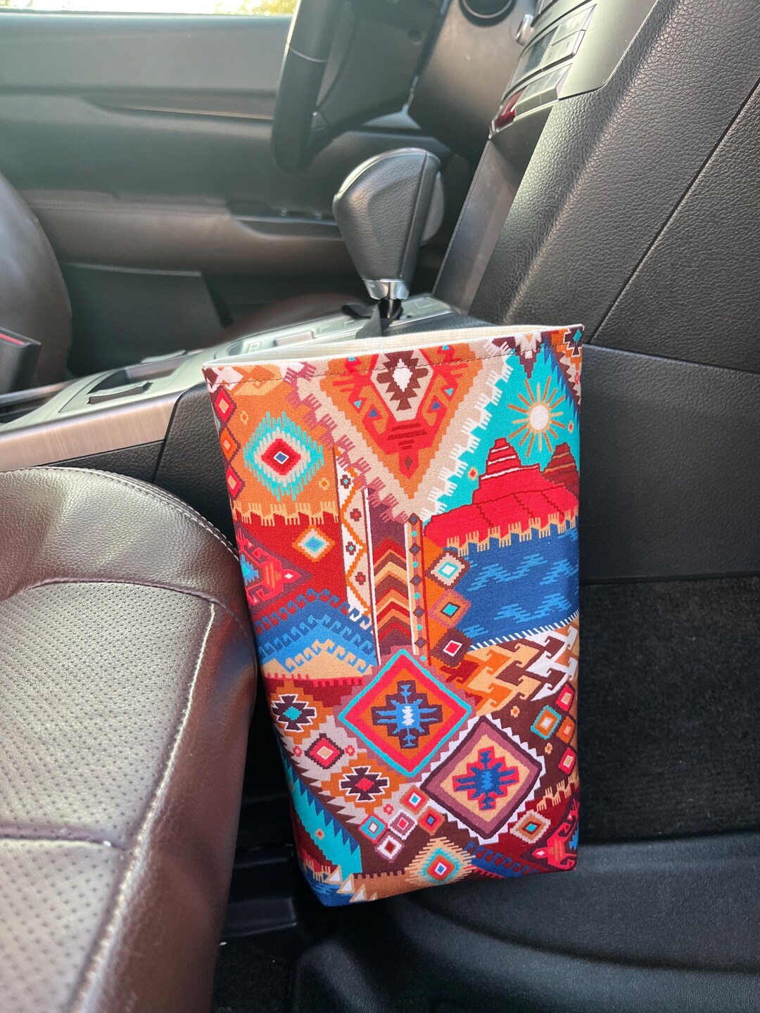Aztec Car Trash Bag, Waterproof Wipeable Lining, Car Accessories ...