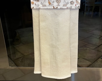 Floral Hanging Kitchen Towel, Oven Handle Hanging Kitchen Towel ...