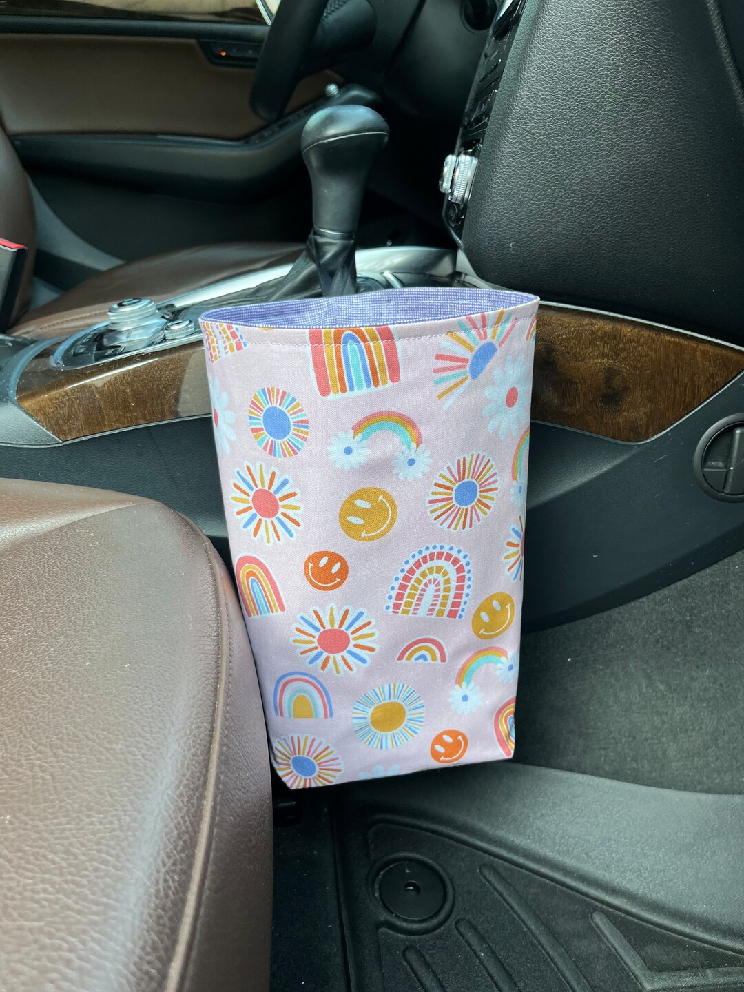 Smiley Face, Rainbow, Happy, Car Trash Bag, Gearshift Car Trash Bag ...