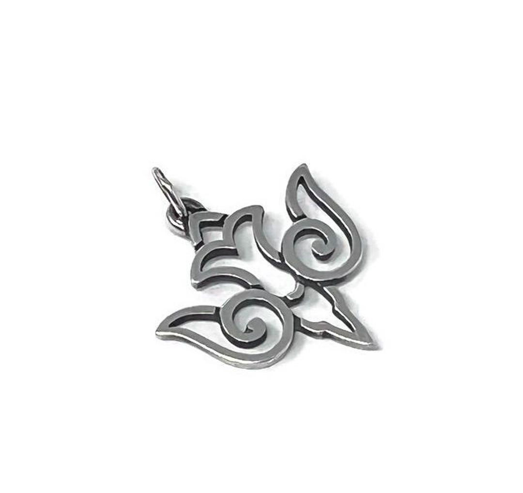 Vintage Descending Dove Open Scroll Sterling Silver Holy Spirit Charm ...