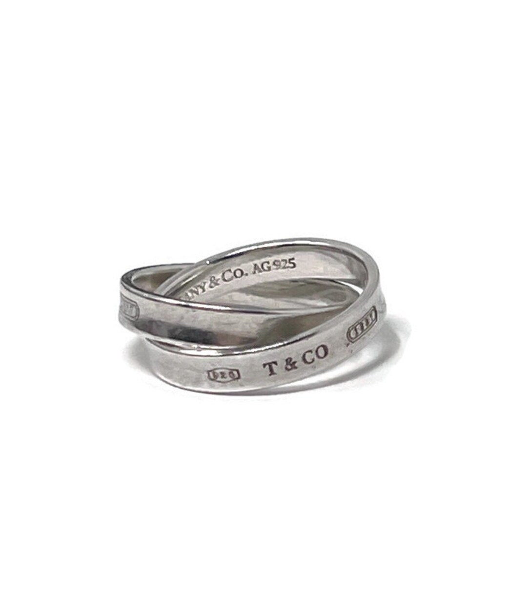 Authentic Tiffany & Co Sterling Silver Interlocking Circles 1837 Ring ...