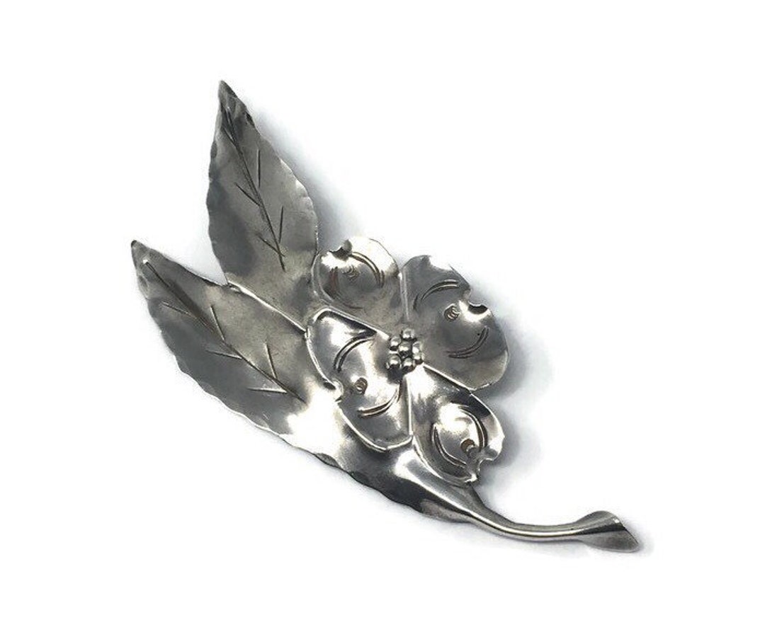 Vintage Stuart Nye Sterling Silver Dogwood Flower Spray Pin/brooch ...