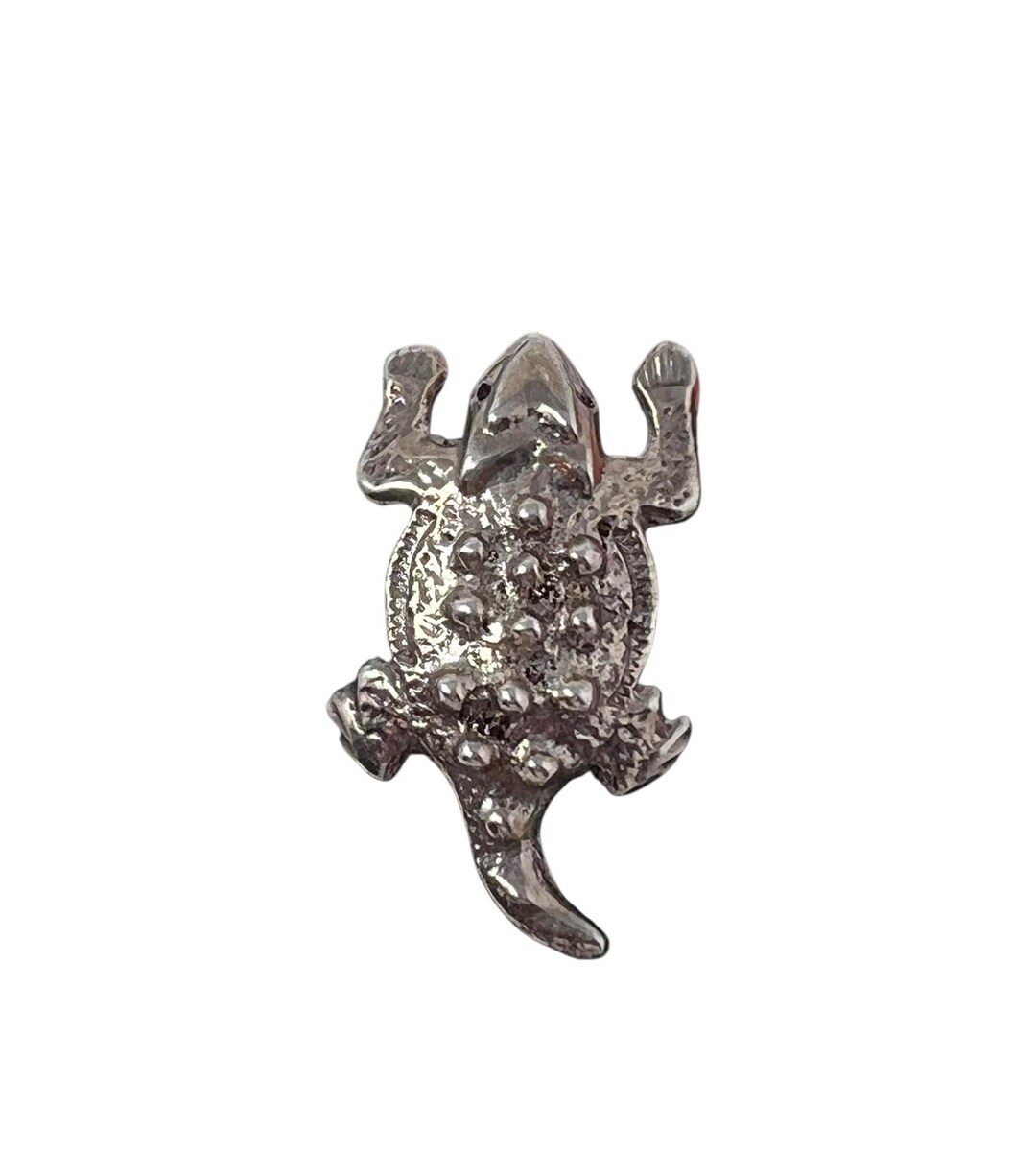 Vintage Sterling Silver Horned Toad Frog Lizard Brooch Pin/tcu Mascot ...