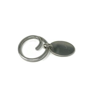 Retired James Avery Sterling Silver Keychain Key Ring W/engravable Oval ...