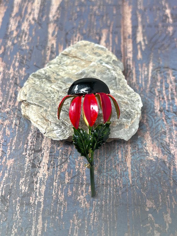 Vintage Signed Original by Robert 1960s Retro Enamel … - Gem