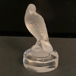 Vintage Signed Lalique France Crystal Tourterelle Turtle Dove Bird ...
