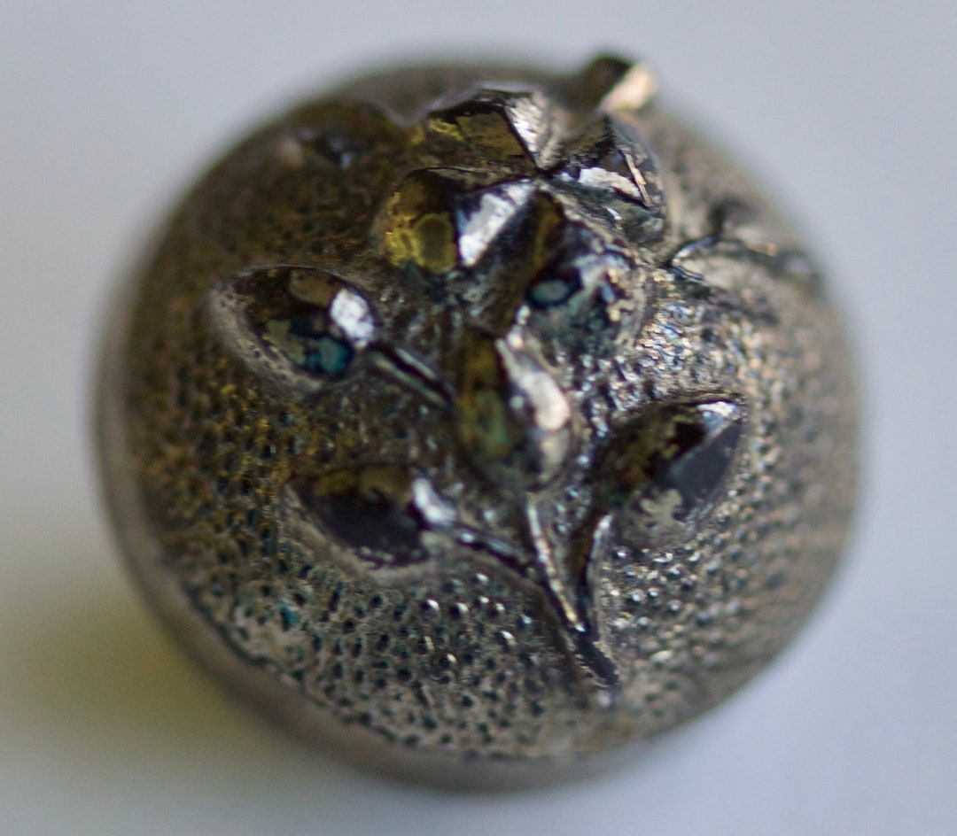 Black Glass Ball Shaped Button - Etsy