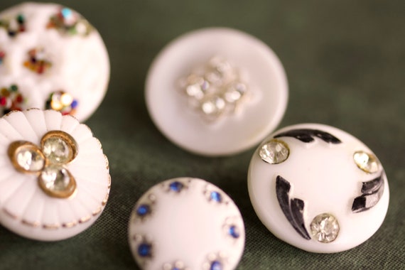Five Buttons With Other Materials | Etsy