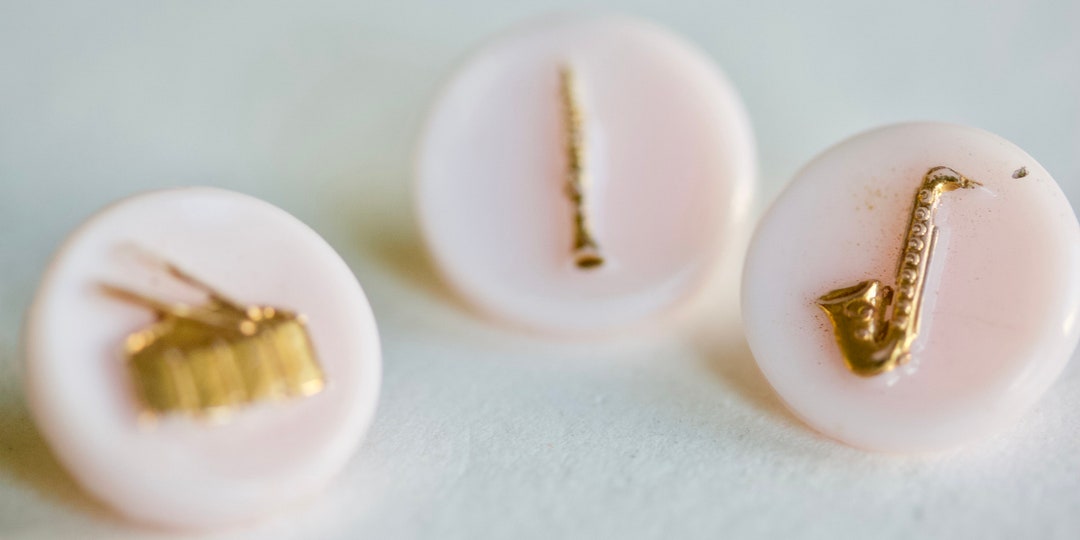 Pink With Musical Instruments - Etsy