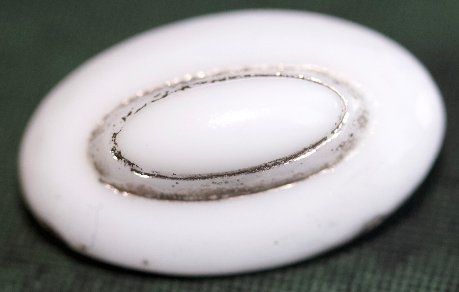 Eight White Glass Buttons - Etsy