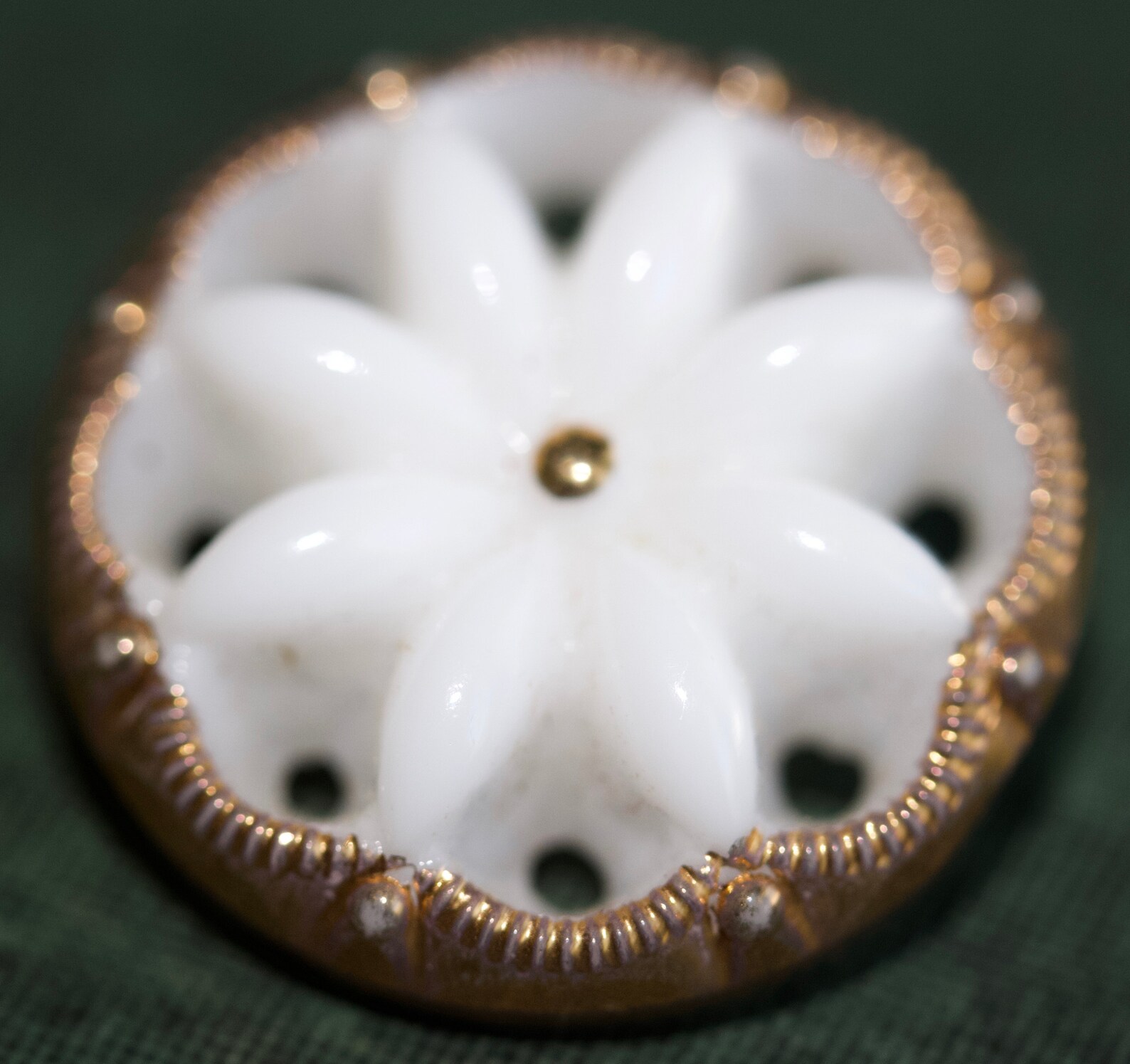 Eight White Glass Buttons - Etsy
