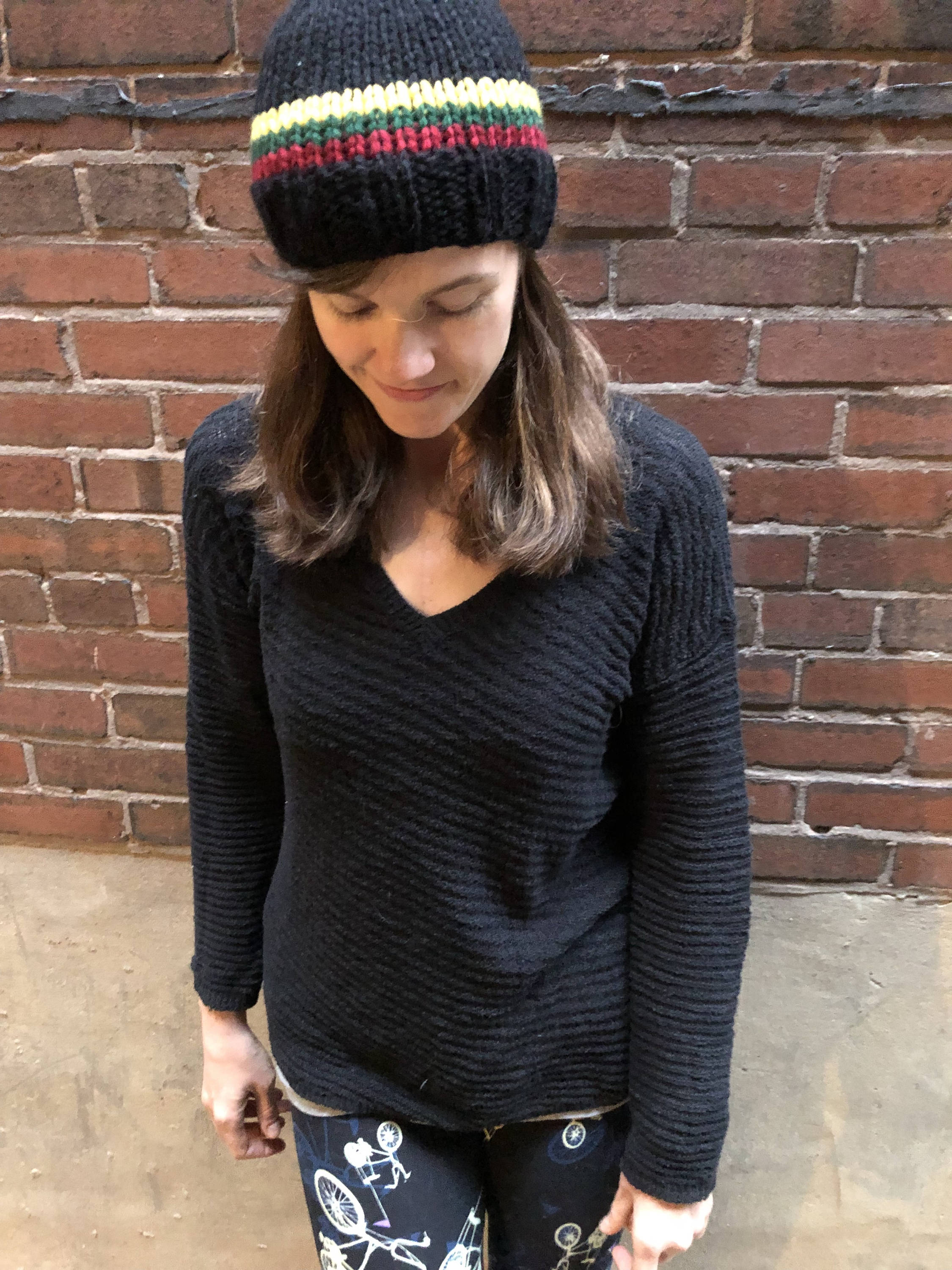 Hand Knit Winter Beanie Hat With Lithuanian Flag Stripe - Multiple ...