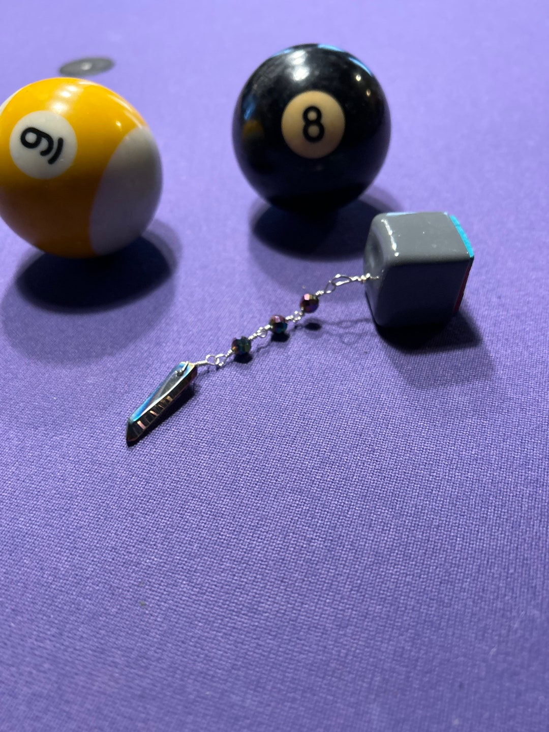 Crystal Pool Pocket Chalk Holder With Green Chalk ,pool Chalk Holder ...