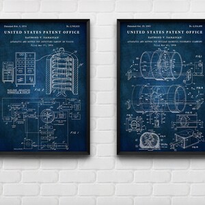 MRI Machine Patent Art Set, X-ray Tech Prints for Radiologists, Unique ...