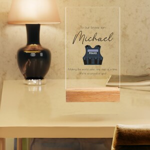 Personalized Police Officer Graduation Plaque, Custom Desk Decor Gift ...