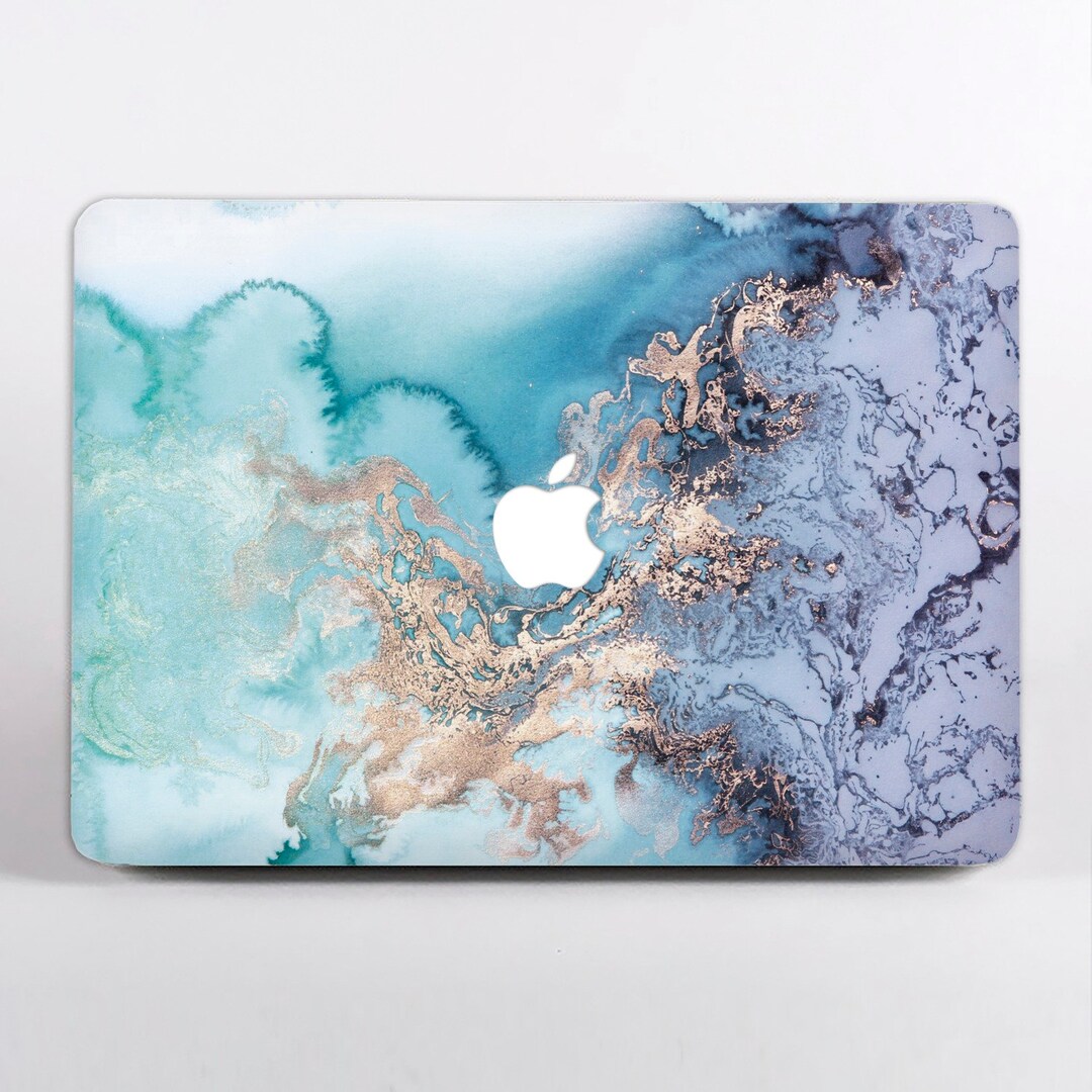 Blue Gold Marble Mac Book Air 13 Retina 2018 Decal Pro Retina 15 Inch ...