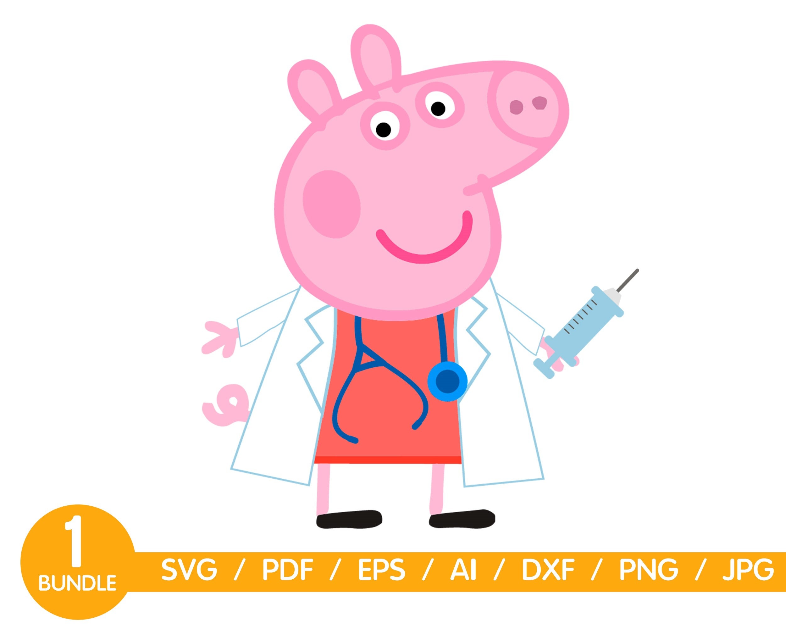 Peppa Pig Svg Doctor Pig Svg Doctor Svg Pig Svg Medicine Svg | Etsy