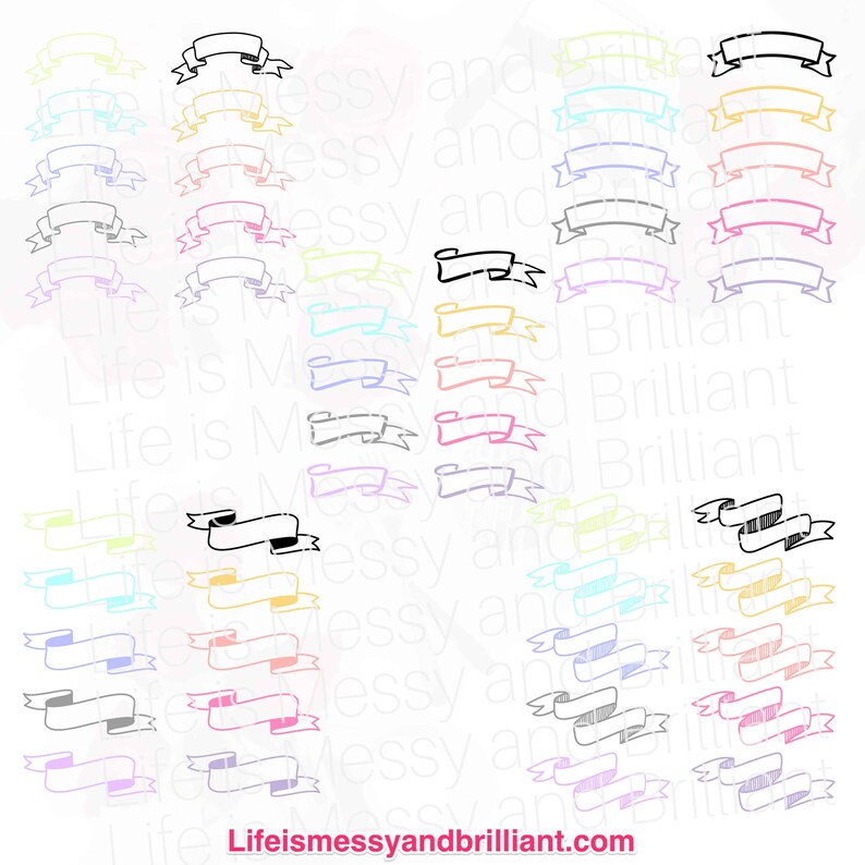 Digital Planner Stickers Banners and Notes - Digital Planner Stickers ...