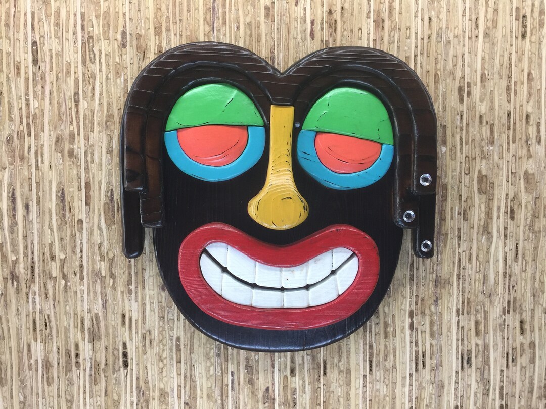 Wooden Tiki Mask - Etsy