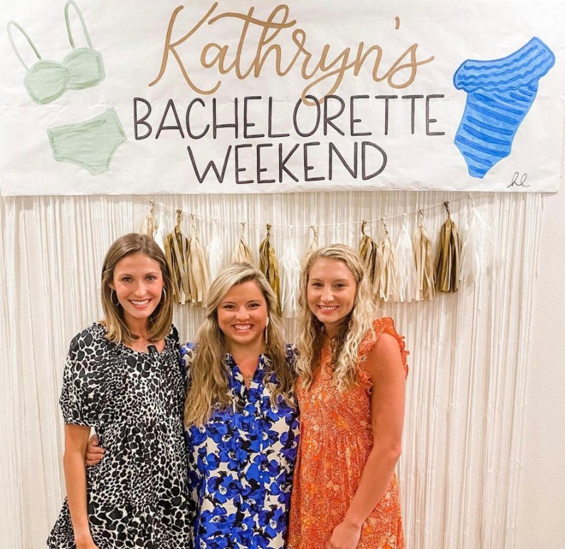 Custom Banner / Bachelorette Banner, Personalized Banner, Hand Painted ...
