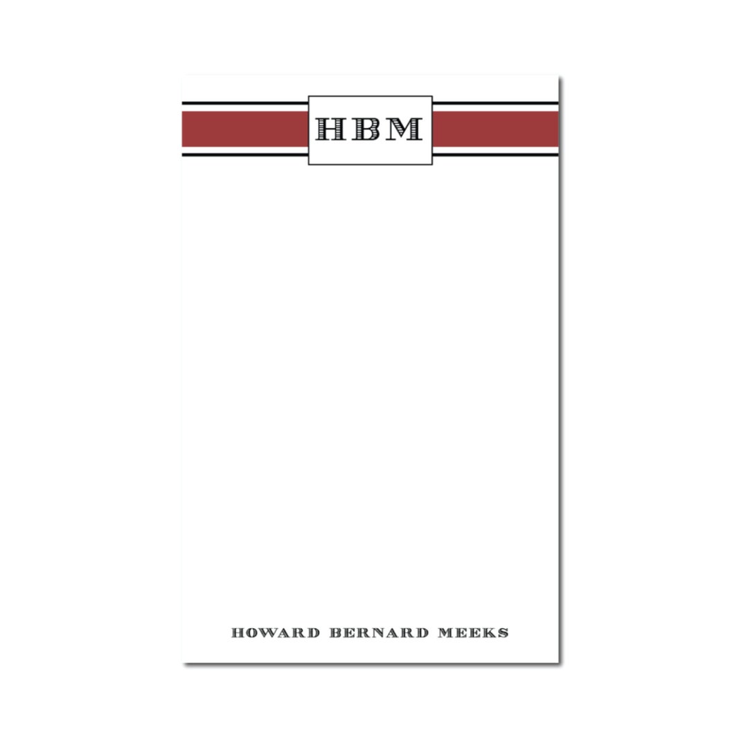 Personalized Notepad / Red & Black Personalized With Name, Large ...