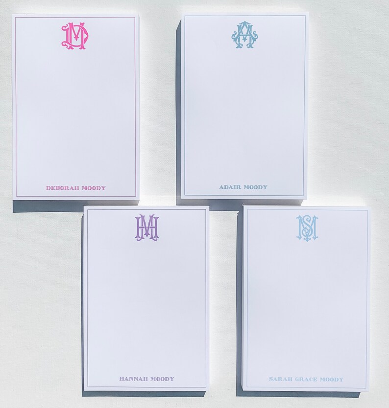 Personalized Notepad / Personalized With Initials and Name - Etsy