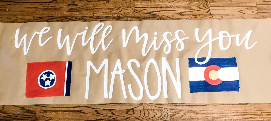 Custom Banner / Going Away Banner Personalized Banner Hand - Etsy