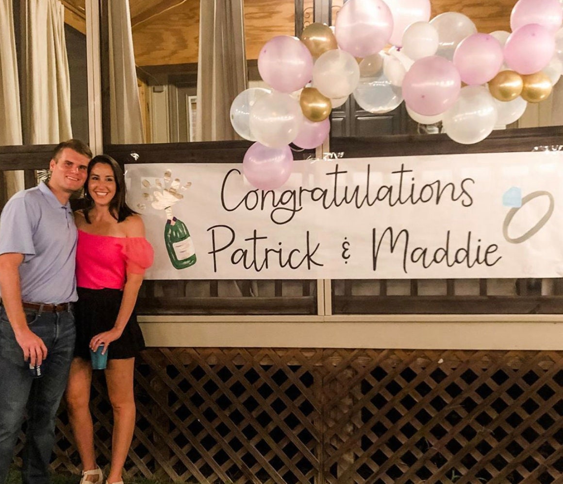 Custom Banner / Congratulations Banner, Engagement Banner, Personalized ...