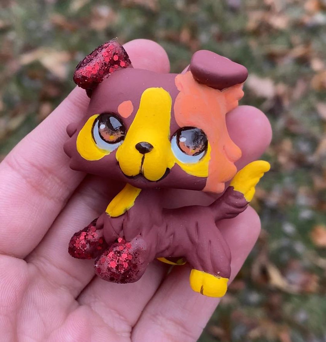 Littlest Pet Shop Custom OOAK Fluffy Brown Dog - Etsy