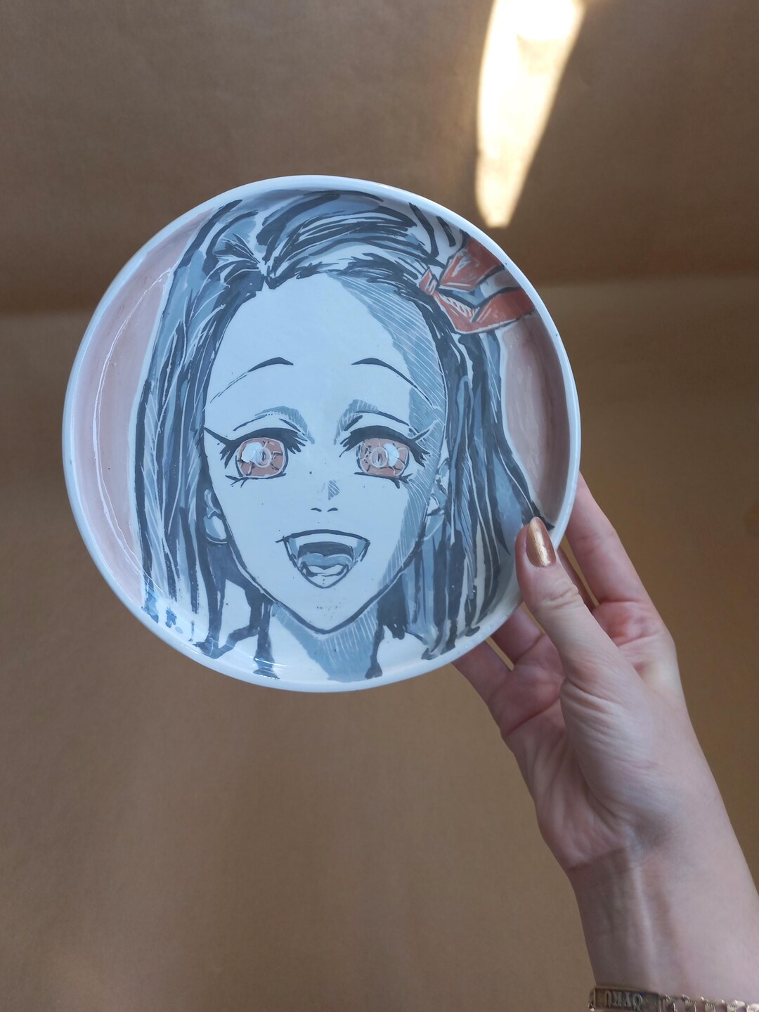 Handmade Ceramic Plate Inspired by Demon Slayer – Nezuko | 19 Cm - Etsy