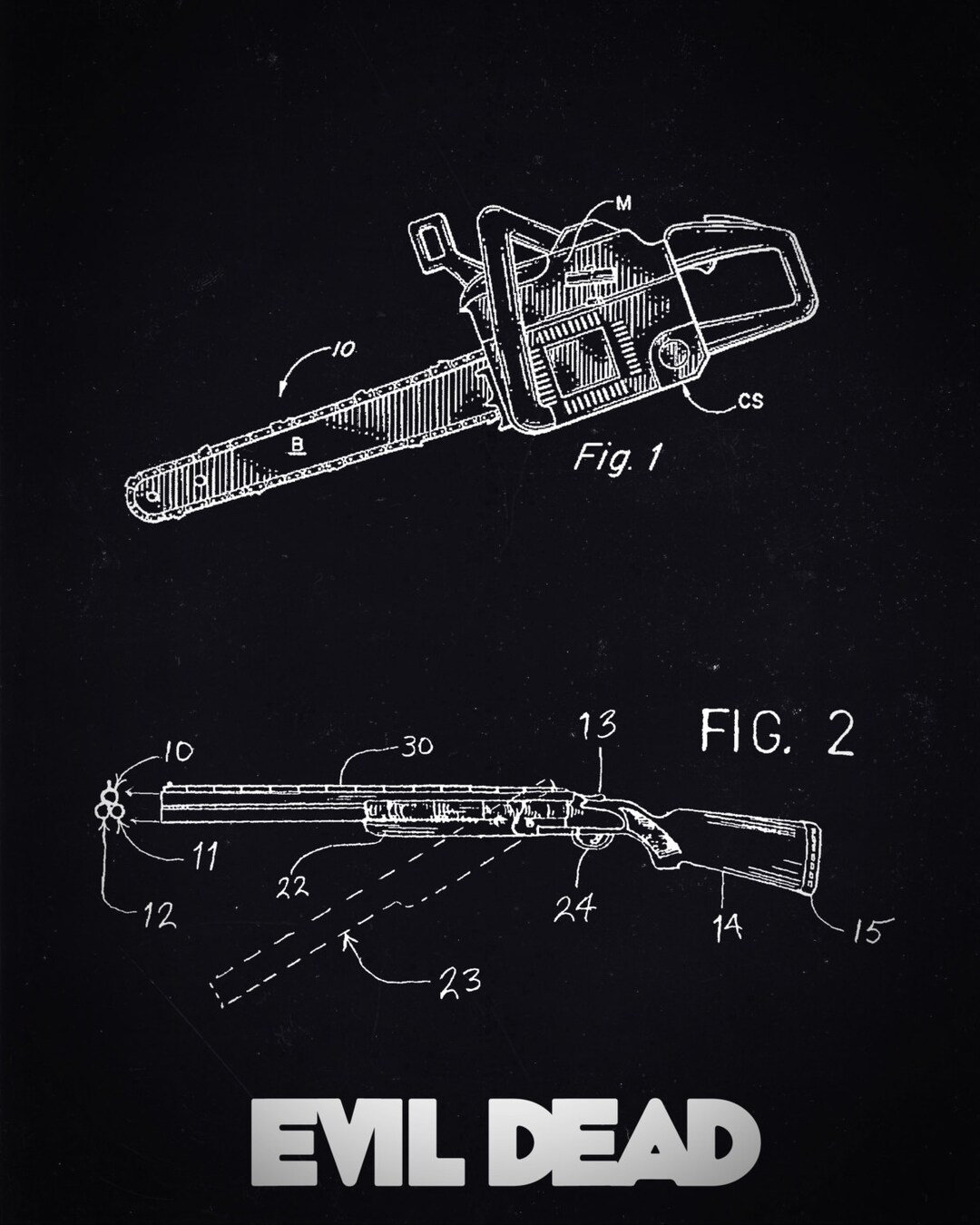 Evil Dead Patent Print - Army of Darkness Ash Technical Design - DIY ...