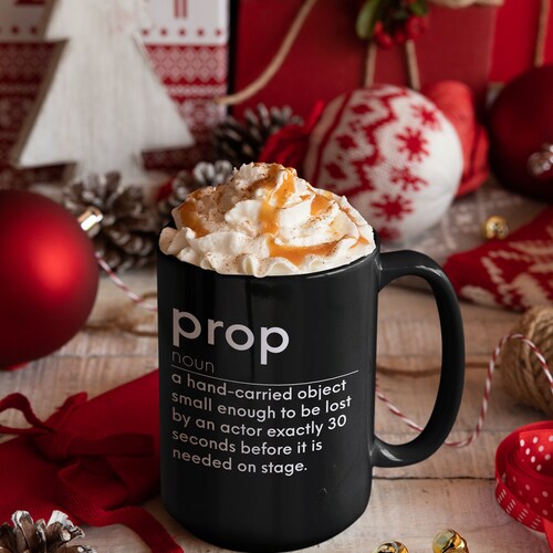 Prop Definition Funny Back Stage Tech Crew Glossy Black 15 Oz. - Etsy