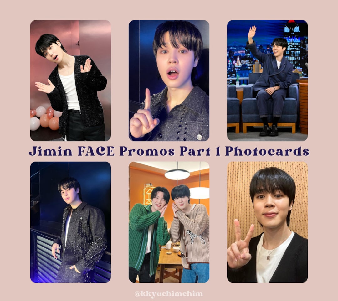 Jimin FACE Promos Part 1 Photocards | BTS Park Jimin Holographic ...
