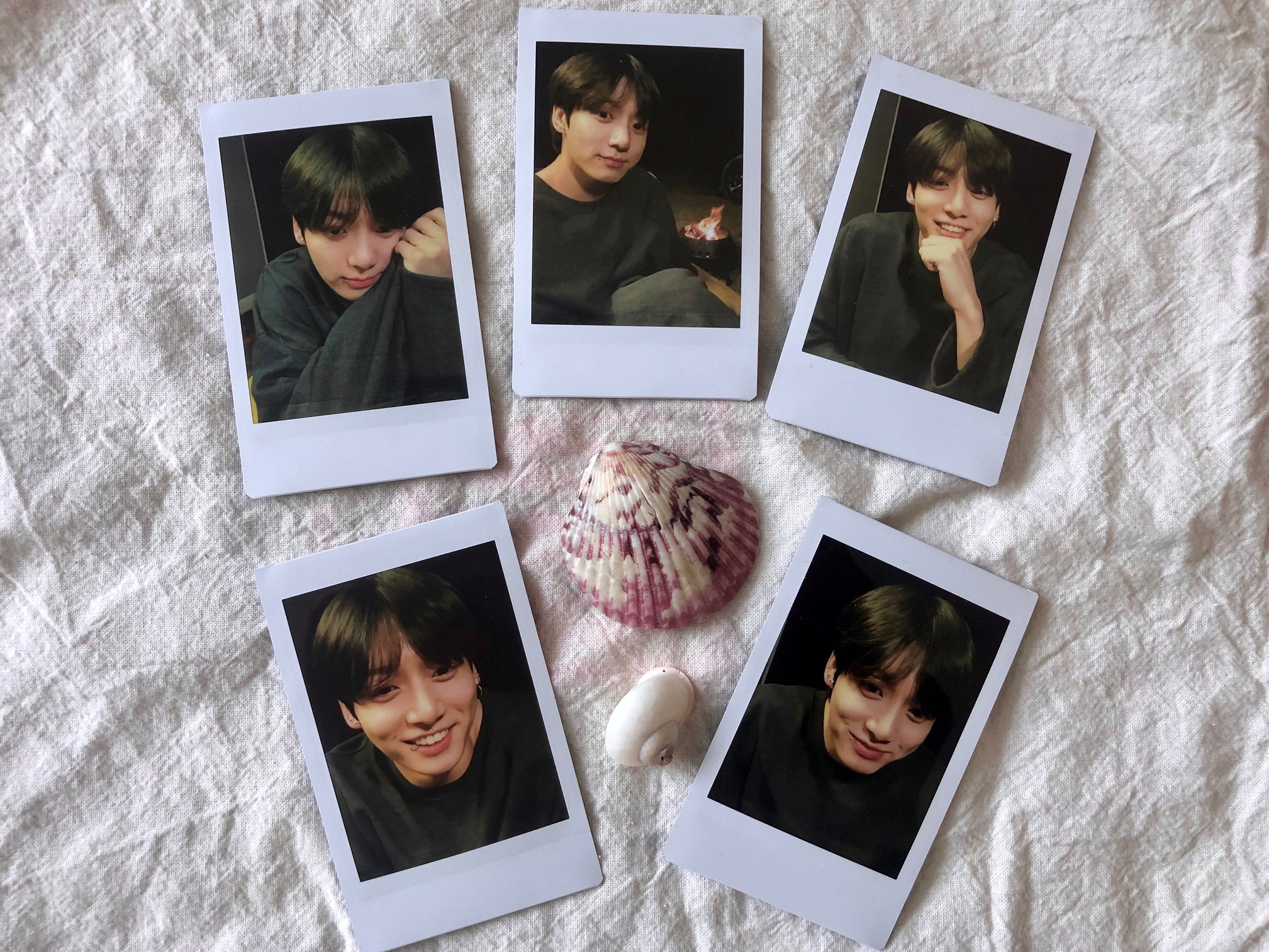 Jungkook Boyfriend Photocards | BTS JK Camping Vlog Instant Camera Film ...
