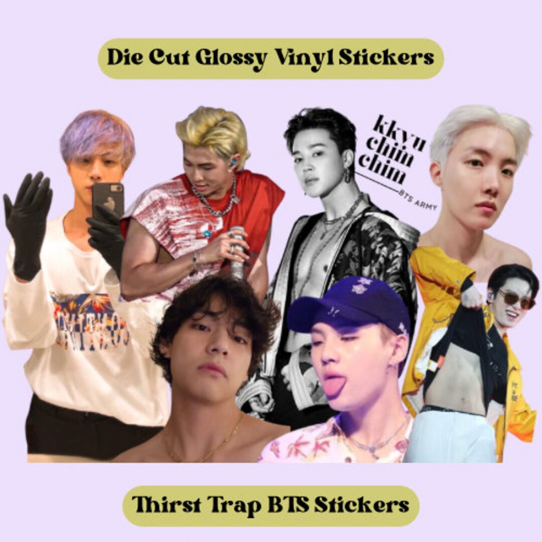 BTS Thirst Trap Vinyl Stickers | Decal Die Cut Sticker | UV ...